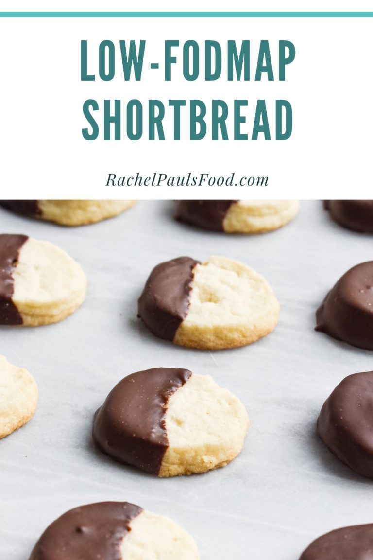 Low-FODMAP Chocolate Dipped Shortbread; Gluten-free | Dr. Rachel Pauls