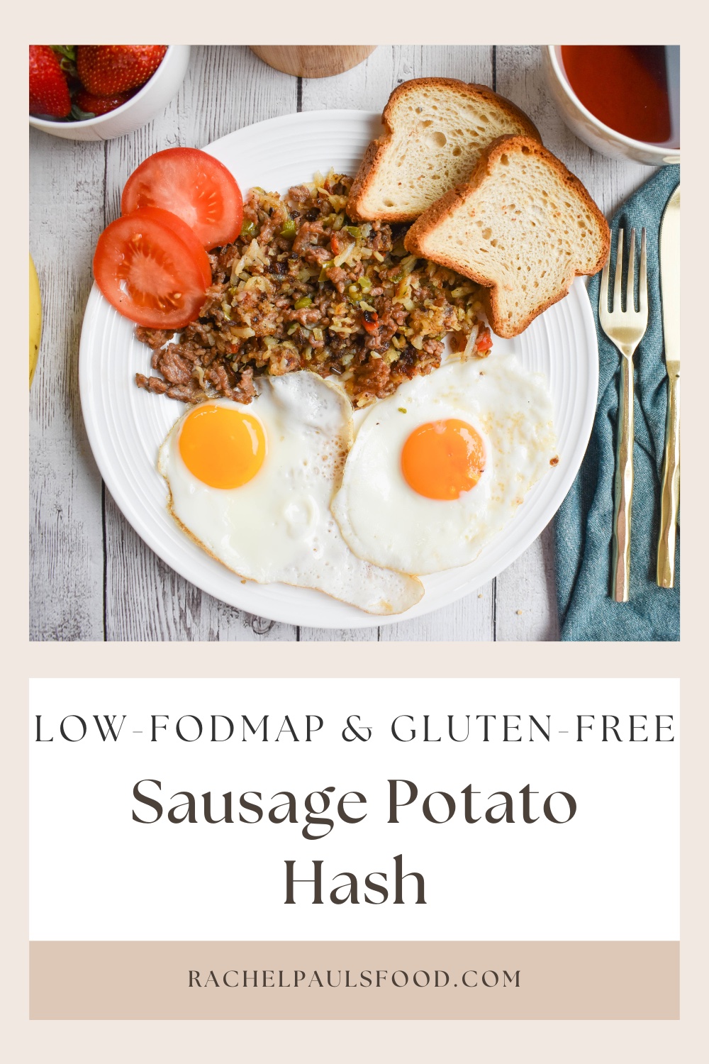 Low-FODMAP & Gluten-free Sausage and Potato Hash | Dr. Rachel Pauls