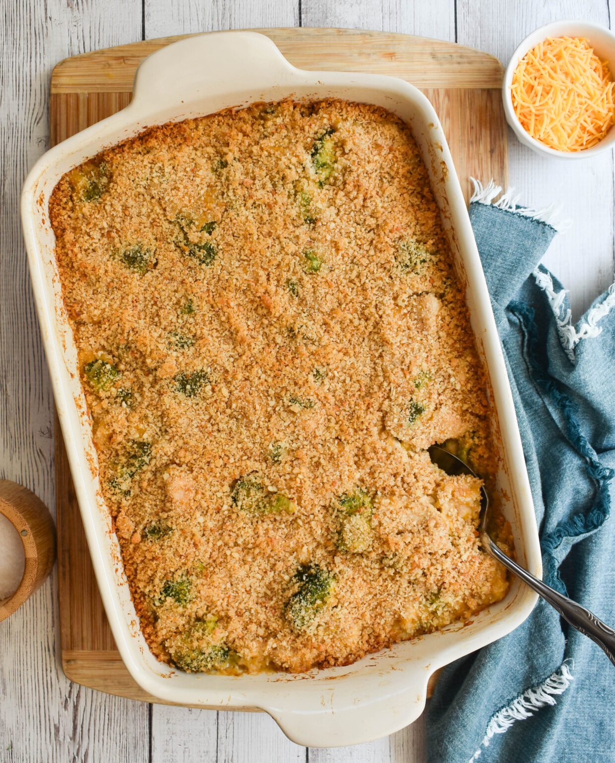 Cheesy Chicken, Broccoli & Rice Casserole; Low-FODMAP & Gluten-free | Dr. Rachel Pauls