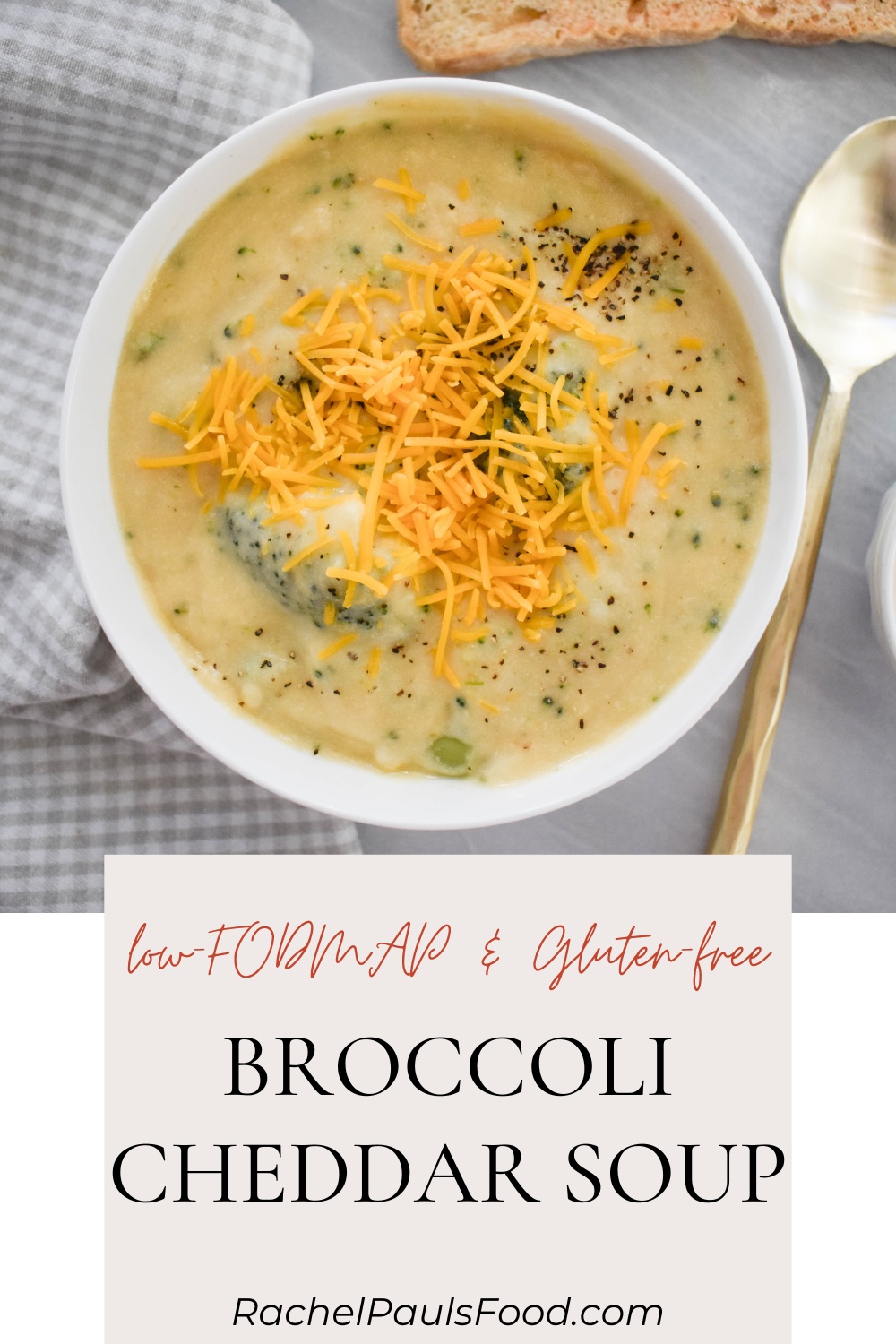 Low-FODMAP & Gluten-free 30-Minute Broccoli Cheddar Soup (for Two) | Dr. Rachel Pauls