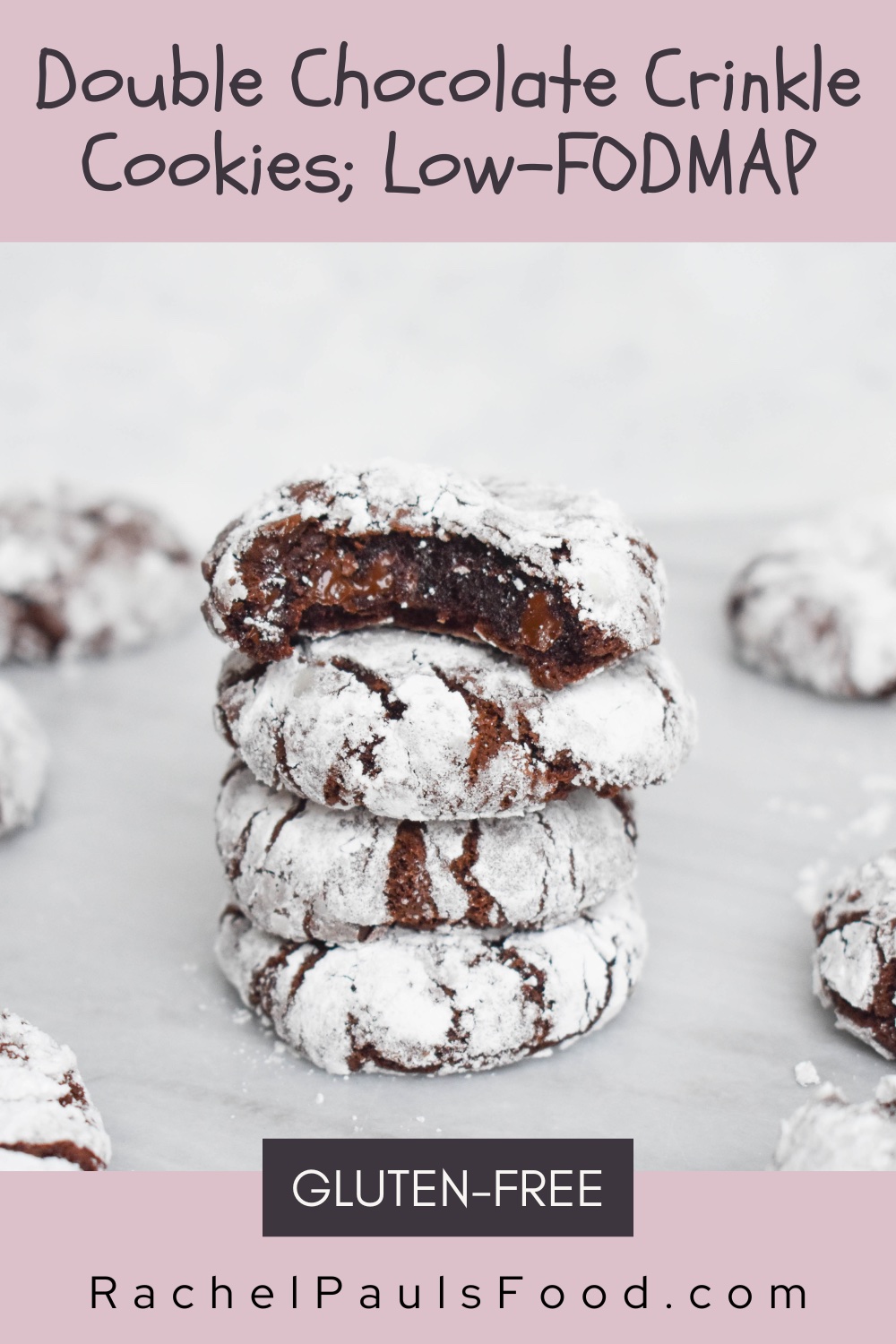 Low-FODMAP & Gluten-free Double Chocolate Crinkle Cookies | Dr. Rachel ...