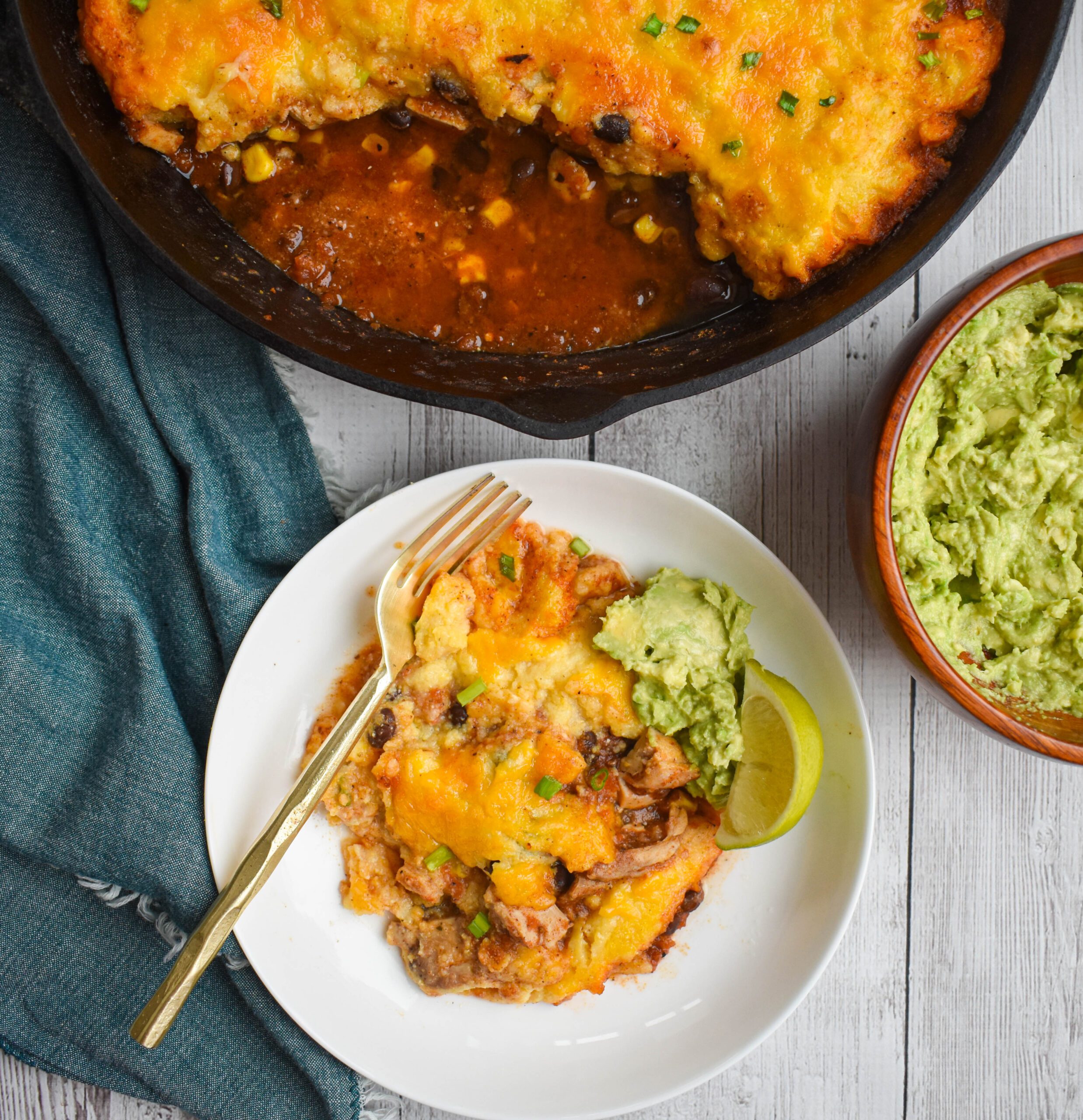 Low-FODMAP Chicken Tamale Skillet with Cornmeal Crust; Gluten-free | Dr ...