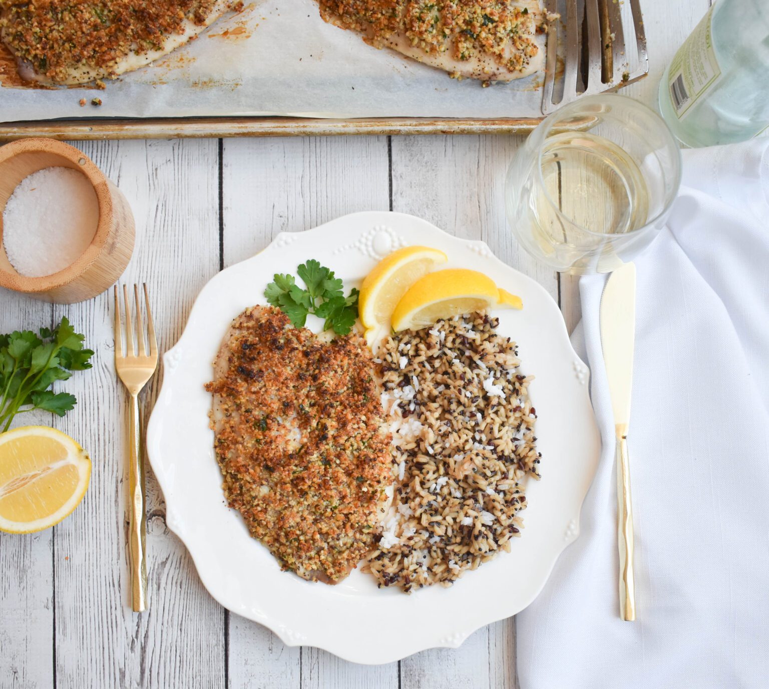 Mediterranean-Inspired 30-Minute Walnut Crusted Fish Fillets; Low ...