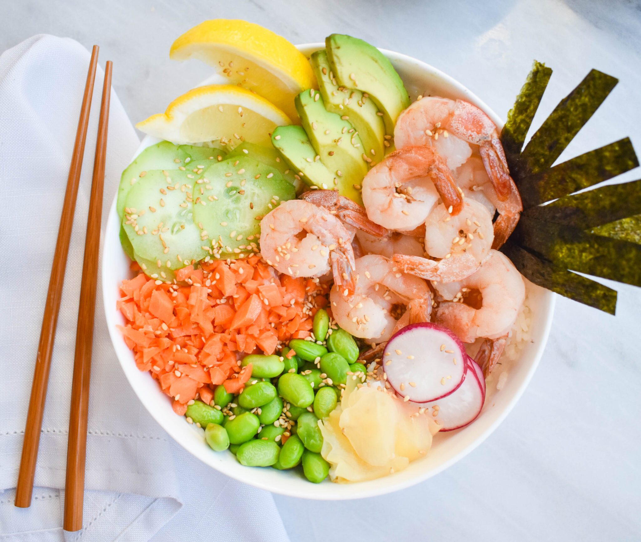 Low-FODMAP Sushi Bowl/Poke Bowl; Gluten-free, Dairy-free | Dr. Rachel Pauls