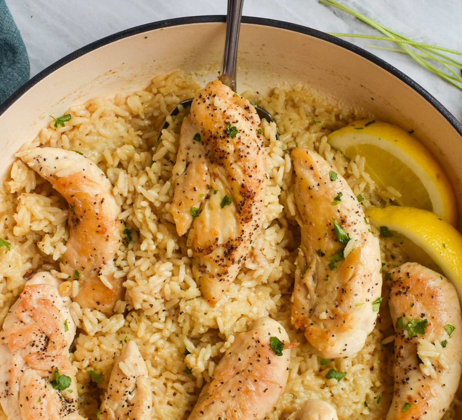 Low-FODMAP One-Pan 30-Minute Parmesan Chicken Tenders with Garlic Rice ...